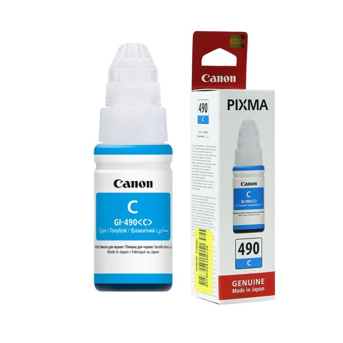 Bouteille d'encre Original CANON GI 490 C - Cyan (GI-490-C) - Sig Shop