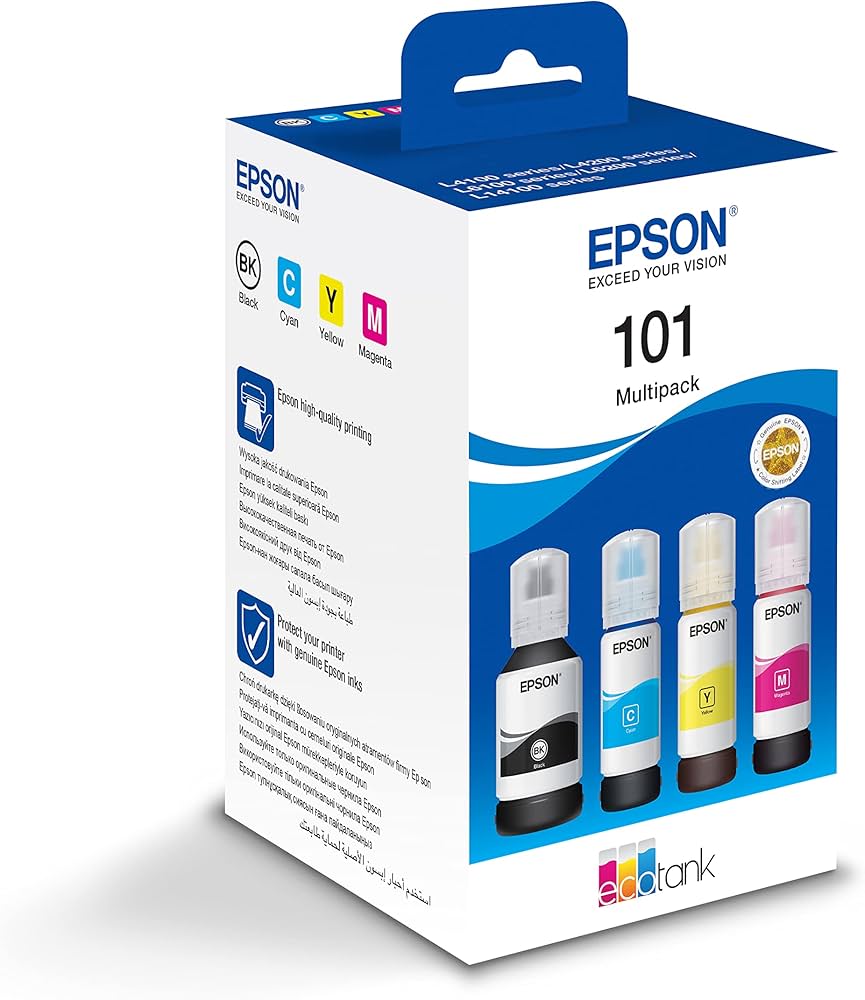 Pack de 4 Bouteille D'encre EPSON EcoTank Multipack 101 - Sig Shop